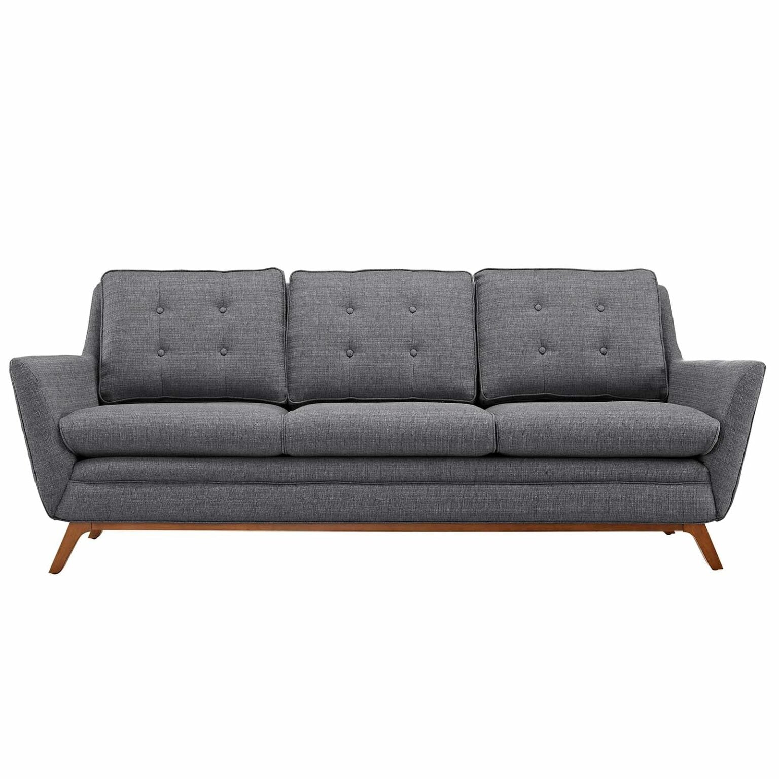 Beguile Upholstered Fabric Sofa in Gray - Hyme Furniture