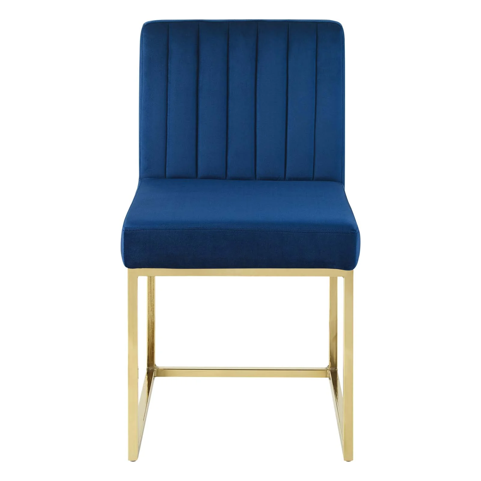 Carriage Channel Tufted Sled Base Performance Velvet Dining Chair in ...