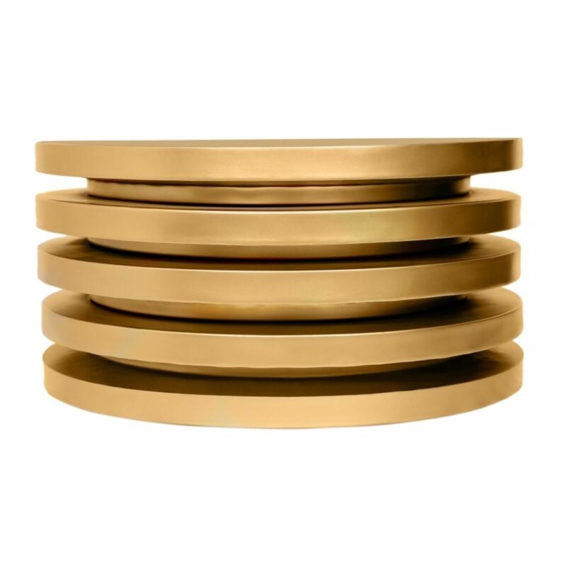 Levels Coffee Table in Gold - Hyme Furniture